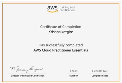 Krishna Kotgire On Linkedin Heyall I Completed Aws Cloud Essential Certificateit Is Very Great