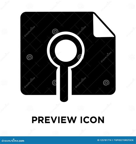 Preview Icon Vector Isolated On White Background Logo Concept O Stock Vector Illustration Of
