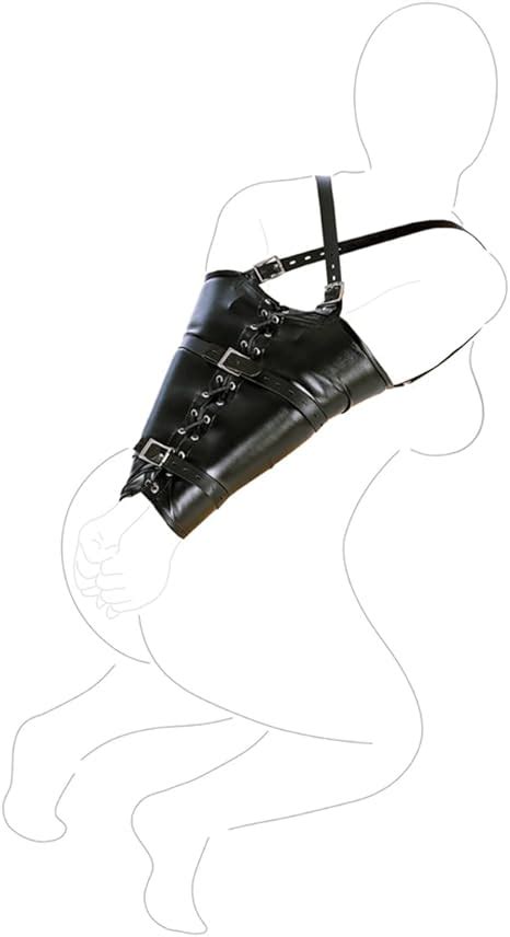 Bdsm Cross Shoulder Arm Binder Leather Harness Bare Fist Sleeve Sex Restraint Sex