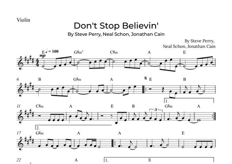 Dont Stop Believin Arr Alex Nunes Rodrigues By Journey Sheet Music