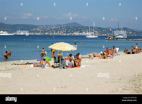 Panoramic View Of Seafront And Beach Of St Tropez Côte Dazur Saint San S Cote D Azur Southern