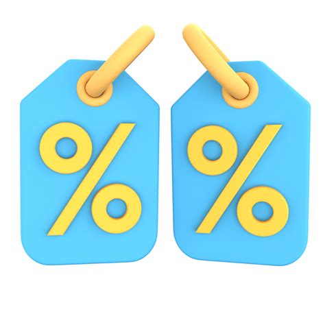 3d Icon E Commerce Discount Tag 25309286 Png