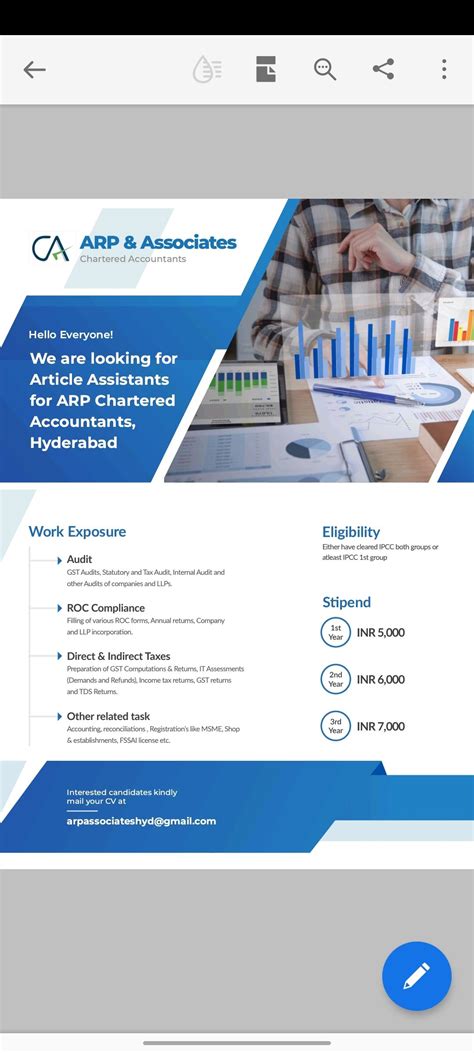 Hiring Articleship Icaistudents Ca Deepak Kumar Dontula