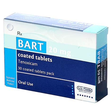 Thuốc Bart 20mg Chỉ định Như Một Thuốc Giảm đau Kháng Viêm