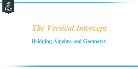 The Vertical Intercept Bridging Algebra And Geometry