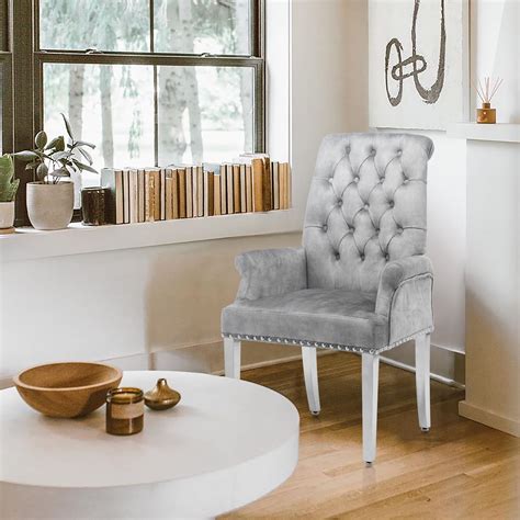 Foredo Upholstered Dining Chairs With Arms Modern Dining Chairs With