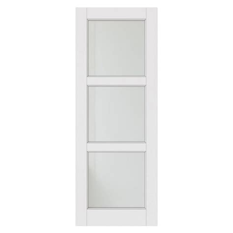 5 Lite Frosted Glass Door Slab Withwithout Prehung Kit White