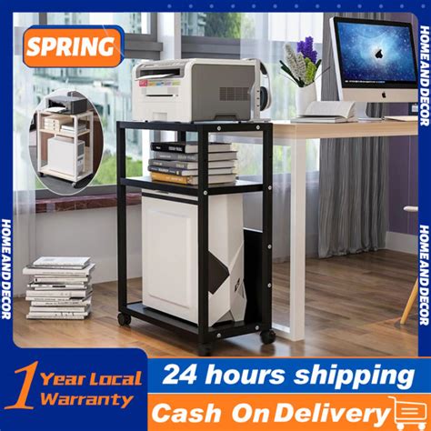 Movable Cpu Stand Rack Printer Table Side Table Home Office Movable