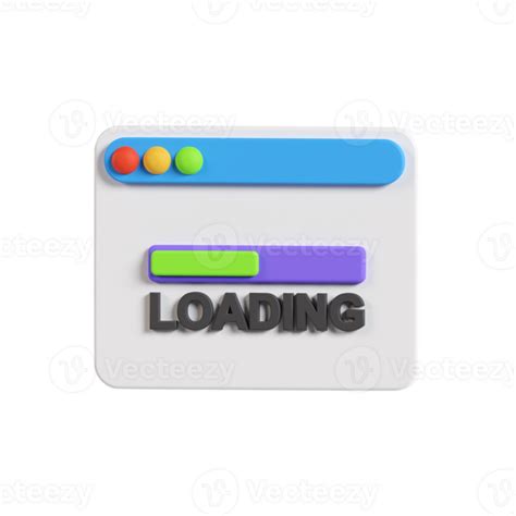 Loading Bar 3d Illustration 57630983 Png