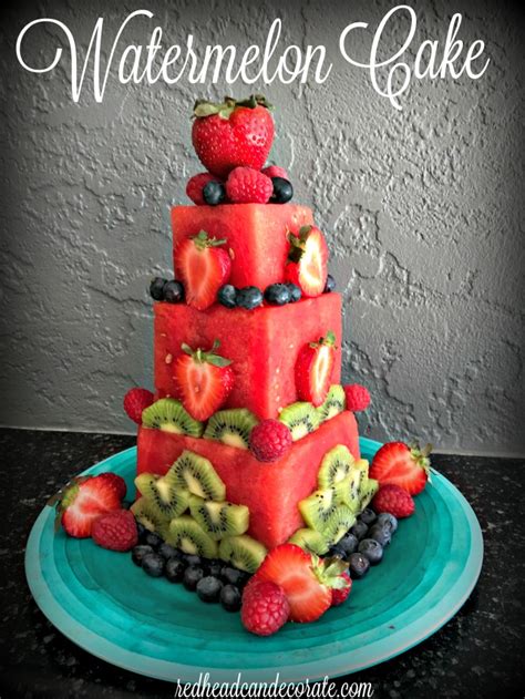 Watermelon Cake Redhead Can Decorate