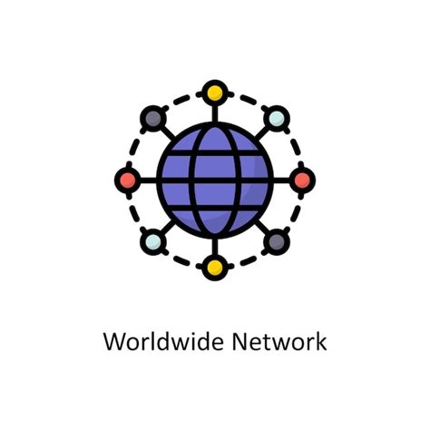 Premium Vector Worldwide Network Vector Filled Outline Icon Design