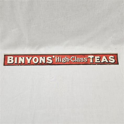 1920s Binyons High Class Teas Cardboard Shop Counter Sign Sally Antiques