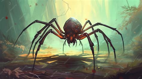Premium Ai Image A Giant Spider With Long Legs Fantasy Concept