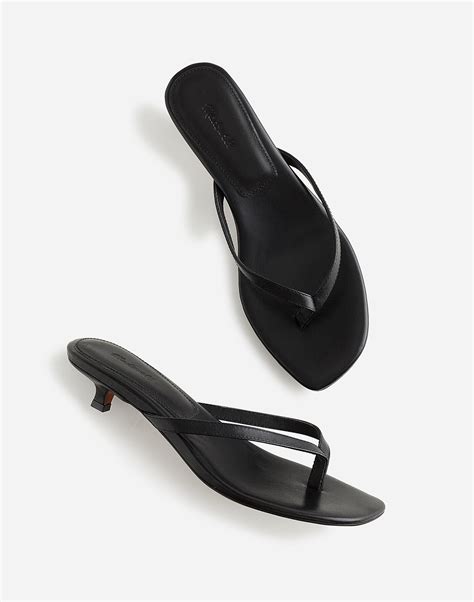 The Chiara Kitten Heel Thong Sandal Madewell