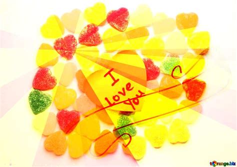 I Love You Candy Heart Background №177601