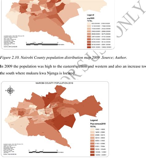 11 Nairobi County Population Distribution Map 2019 Source Author