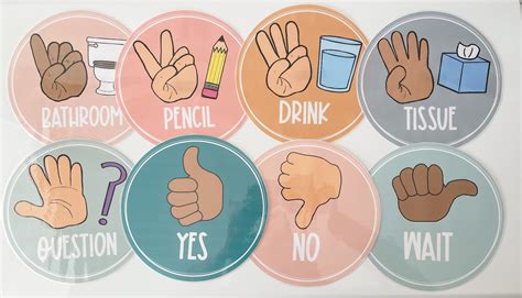 7 Cute Styles Of Hand Signal Posters In The Classroom Shayna Vohs