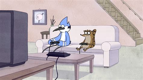 Image S3e04032 Mordecai And Rigby Playing Video Gamespng Regular Show Wiki Fandom