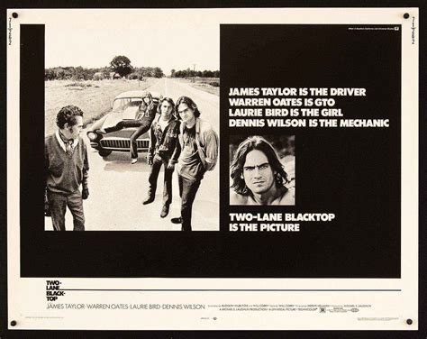 Two Lane Blacktop Movie Poster 1971 Half Sheet 22x28