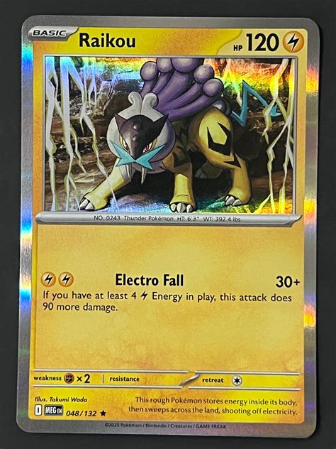 048132 Raikou Pokémon Mega Evolution Base Rare Holo Jarvvos