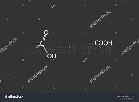 Carboxyl Group Molecular Skeletal Chemical Formula Stock Vector