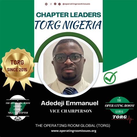 Torg Nigeria Founding Chapter Torg Ng The Operating Room Global Torg Foundation