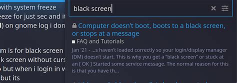 Freeze System For Sec And Black Screen After Wakeup From Suspend Kde