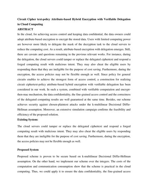 Ppt Circuit Ciphertext Policy Attribute Based Hybrid Encryption With Verifiable Powerpoint