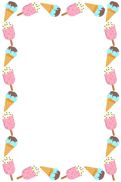 Ice Cream Clipart Border At Benjamin Heinig Blog