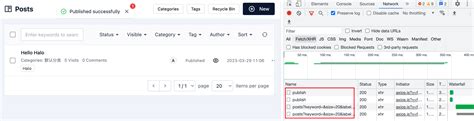 Post Publishing API Is Requested Twice Issue Halo Dev Halo GitHub