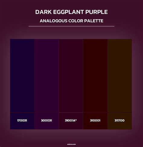 Dark Eggplant Purple Color Palettes