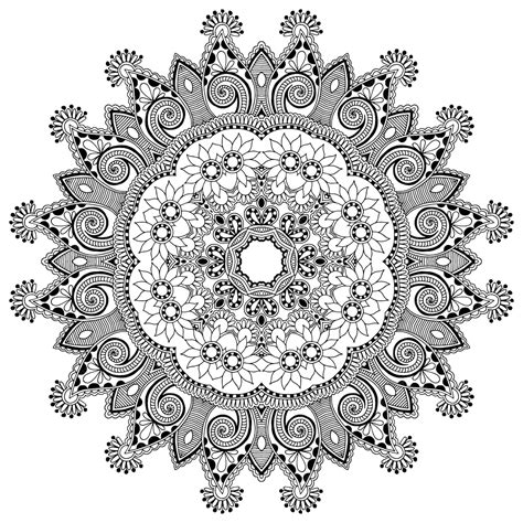 Premium Vector Circle Lace Ornament Round Ornamental Geometric Doily