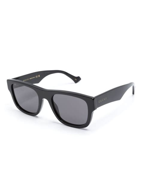 Gucci Eyewear Square Frame Sunglasses Black Farfetch
