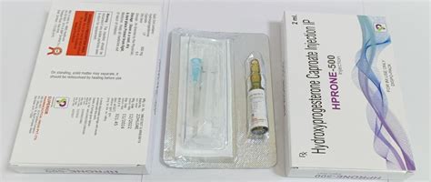 Hydroxyprogesterone Caproate 500 Mg Injection Packaging Type Vial Packaging Size Dispo Pack