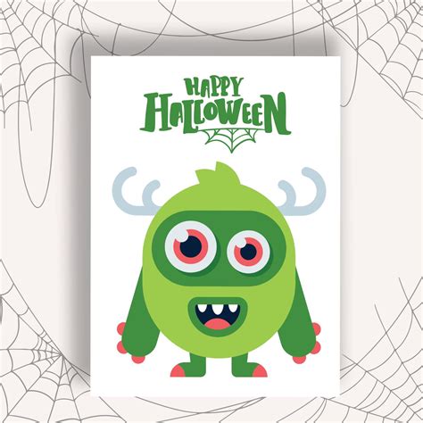 Printable Monster Craft Template Halloween Activities Color Cut
