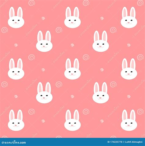 Simple Cute Rabbit Pattern Texture Vector Stock Vector Illustration Of Ornament Icon 174225778