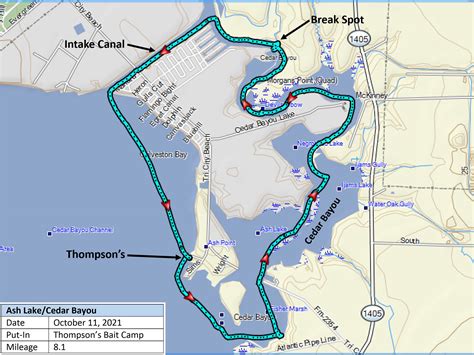 Cedar Bayou Texas Map