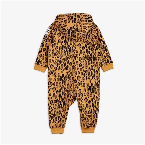 Basic Leopard Onesie Beige Mini Rodini