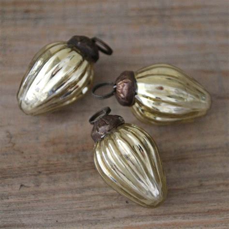 Mini Bauble Antique Gold Traditional Christmas Decoration Closet And Botts