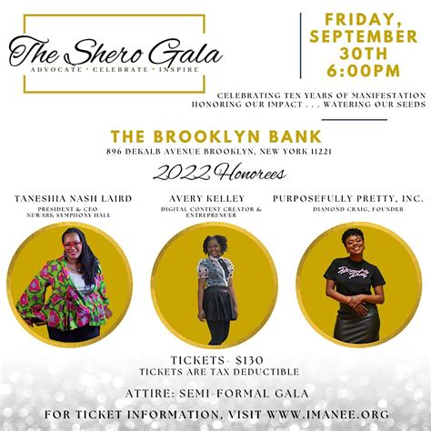 Imanee Shero Gala At The Brooklyn Bank On 30th September 2022