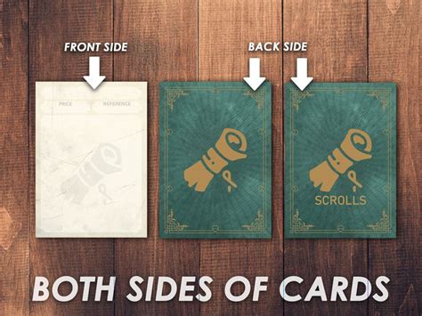 Dnd Spell Scrolls Cards Dandd Accessories Custom Magic Scroll Printable Dungeons And