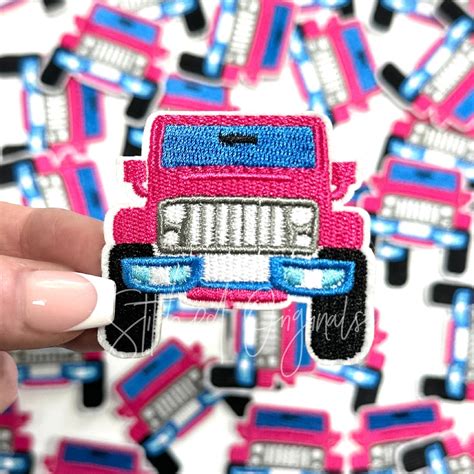 Pink Off Road Patch Trucker Cap Patch Iron On Diy Patch Preppy Pink Patch Etsy