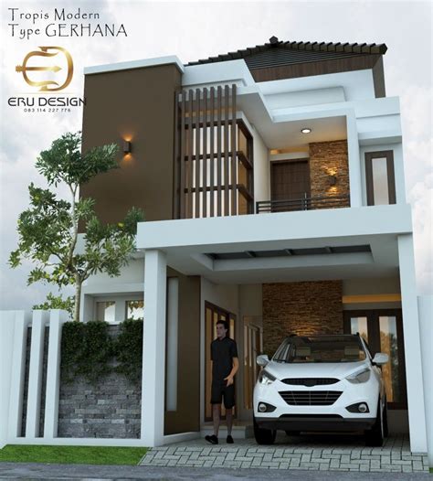 Fasad Rumah Modern Tropis Desain Rumah Modern