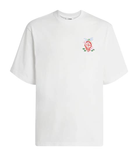 Casablanca White Organic Cotton Dragonfly Logo T Shirt Harrods Sa