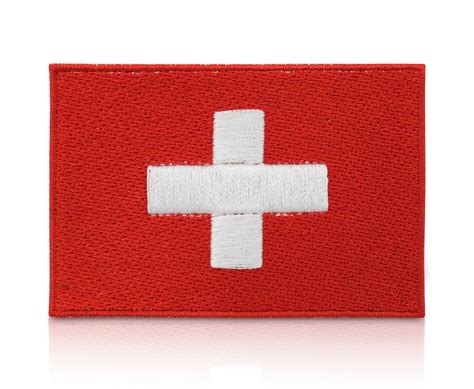 Swiss Flag Iron On Patch Swiss Patches Military Flag Iron On Patches