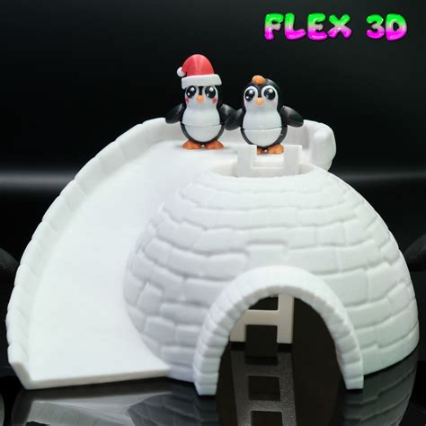 🐧 Flex 3d Penguin Chunkies And Igloo・ 3d File For 3d Printing・cults