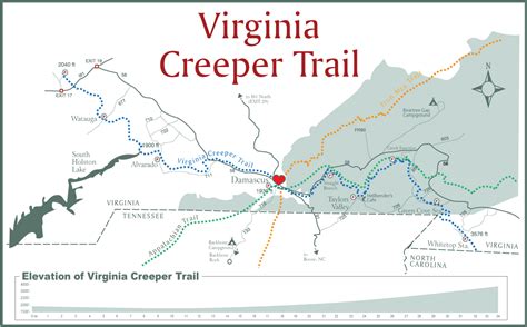 Creeper Trail Map With Mile Markers At Douglas Wilder Blog