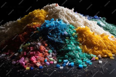 Premium Ai Image Pile Of Microplastics In Varying Colors And Shapes