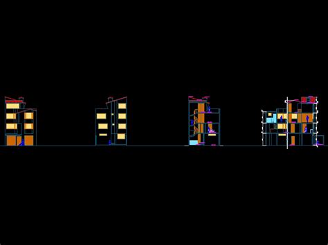 Plano Arquitectura Vivienda De 3 Niveles En Dwg 155 Mb Librería Cad
