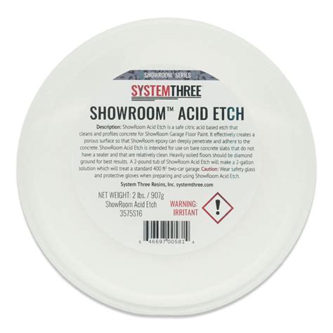 Showroom Acid Etch System Three Resins Showroom Acid Etch System Three Resins